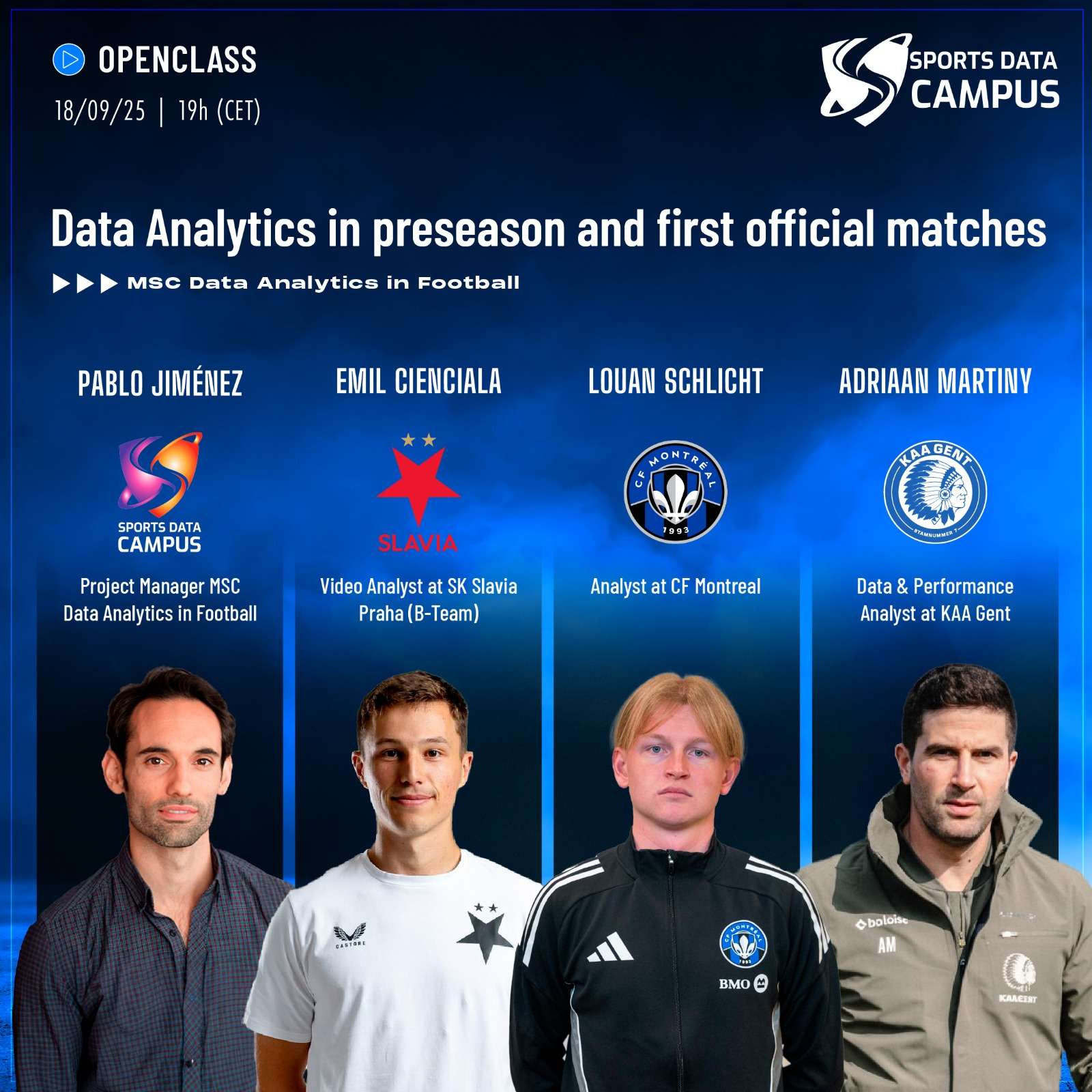 Data analysis preseason and first official matches
